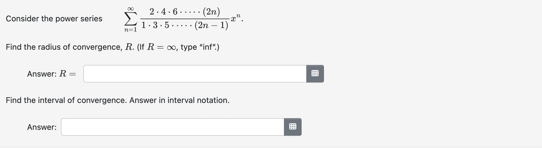 Solved Consider the power series | Chegg.com