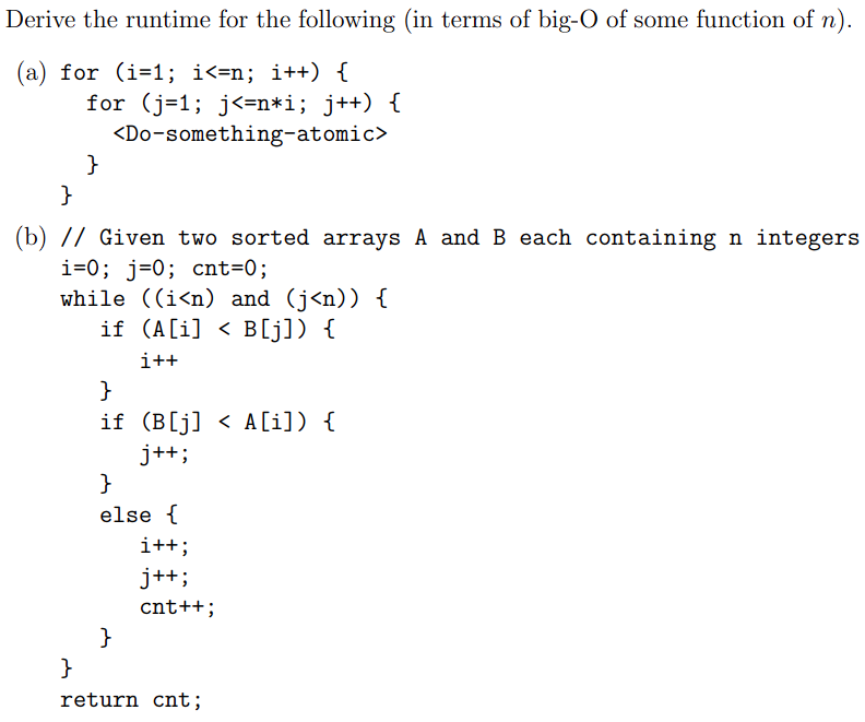 Solved This Is A Time Complexity And Algorithmic