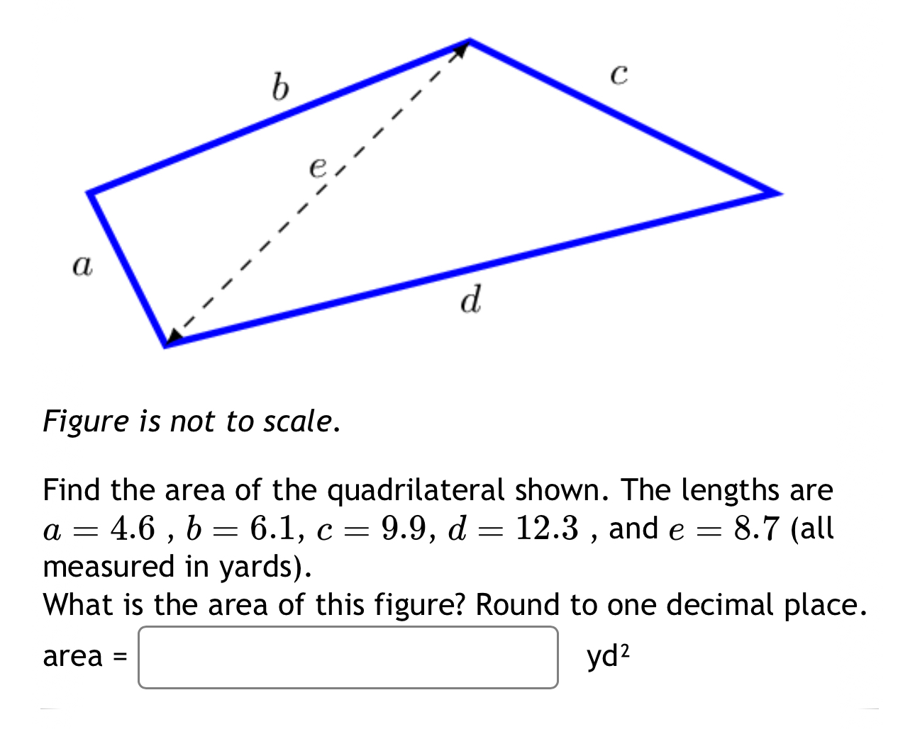 Solved Figure is not to scale. Find the area of the | Chegg.com