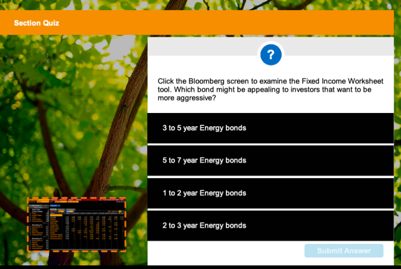 Click the Bloomberg screen to examine the Fixed | Chegg.com