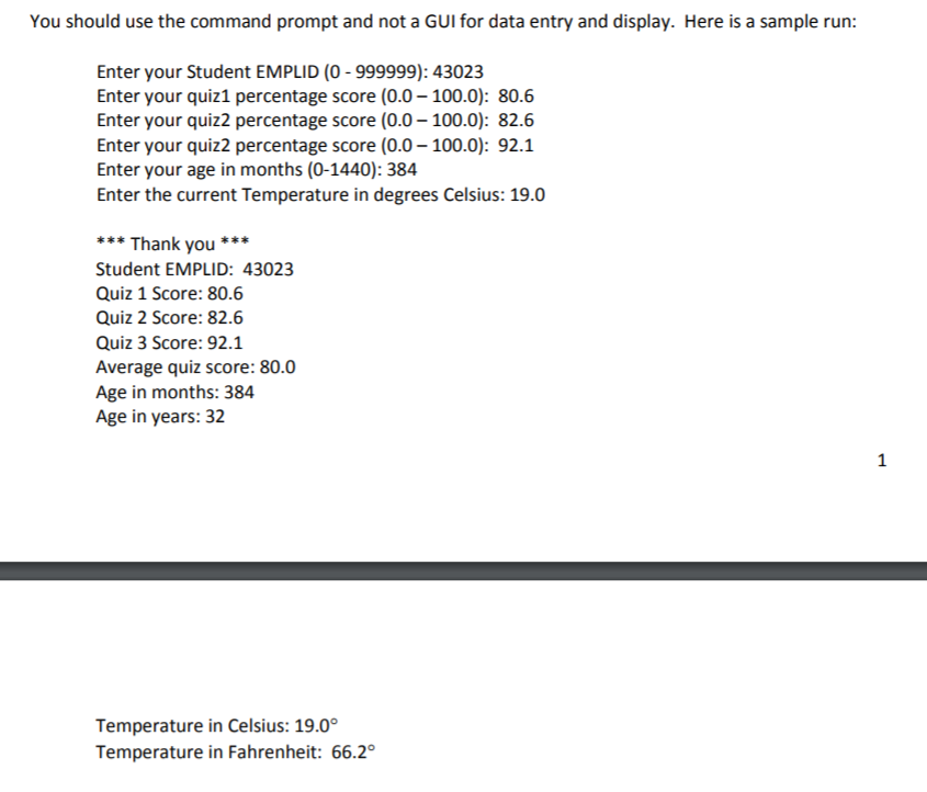 Solved Write a Java program that prompts a user to enter | Chegg.com