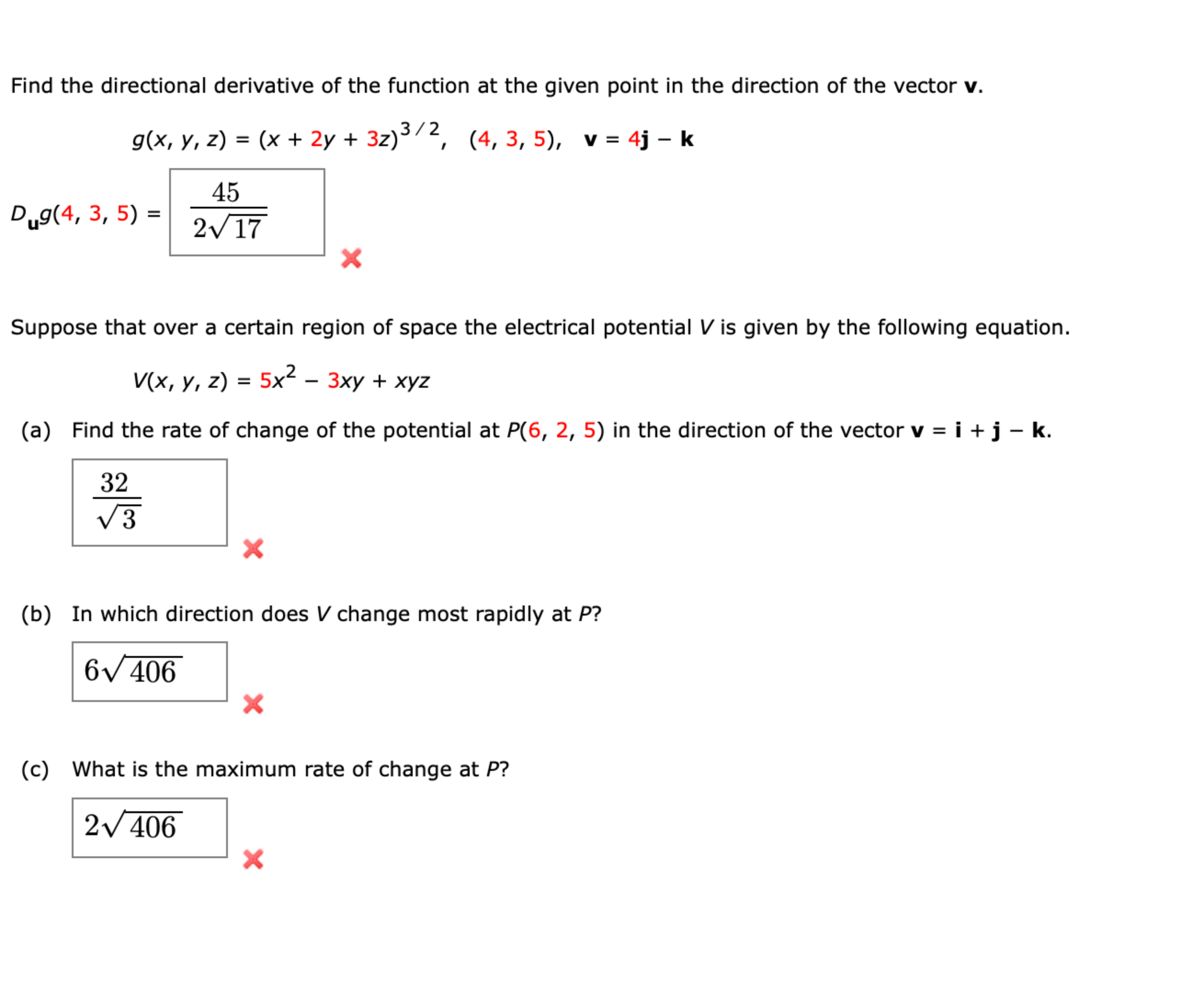 Solved Find the directional derivative of the function at | Chegg.com