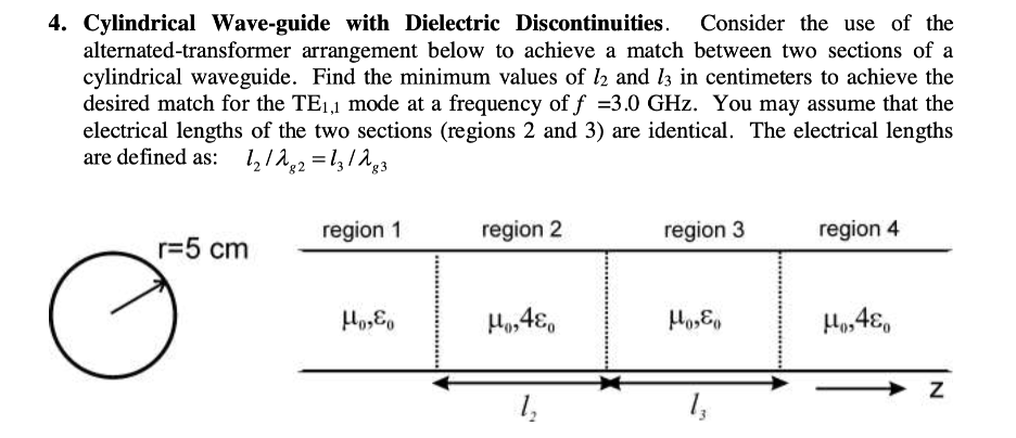 Solved 4 Cylindrical Wave Guide With Dielectric