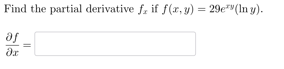 Solved Find the partial derivative fx ﻿if | Chegg.com