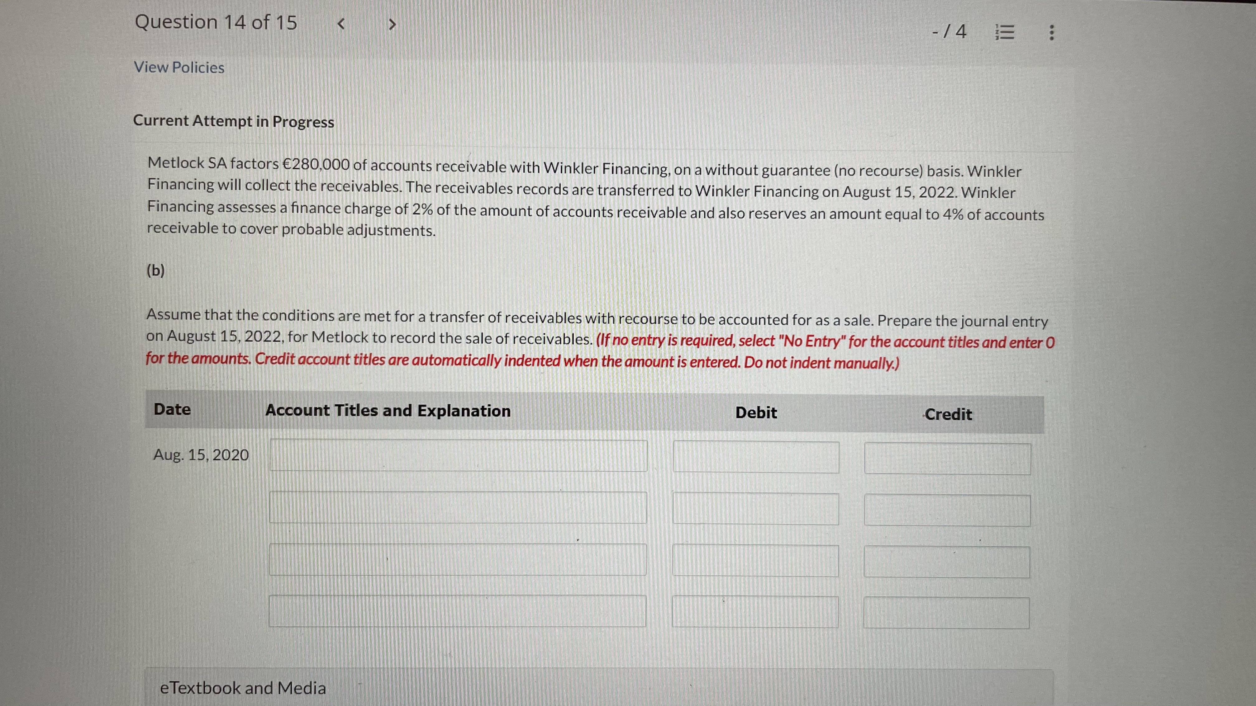 Solved Current Attempt in Progress Metlock SA factors | Chegg.com