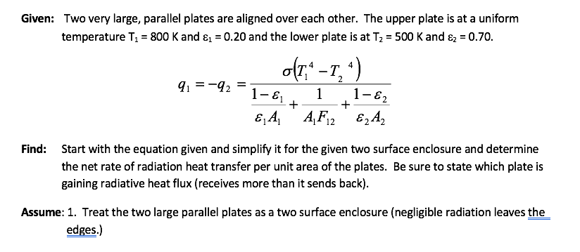 Solved Given: Two very large, parallel plates are aligned | Chegg.com