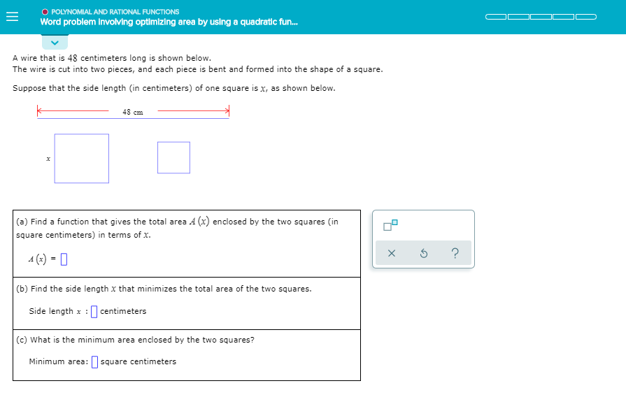 Solved O POLYNOMIAL AND RATIONAL FUNCTIONS Word problem | Chegg.com