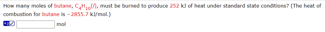 Solved How many moles of butane, C4H10(I), must be burned to | Chegg.com