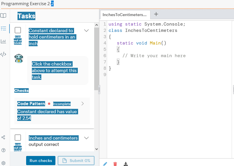 Solved Write a C# program named InchesToCentimeters that | Chegg.com Solved Write a C# program named InchesToCentimeters that | Chegg.com