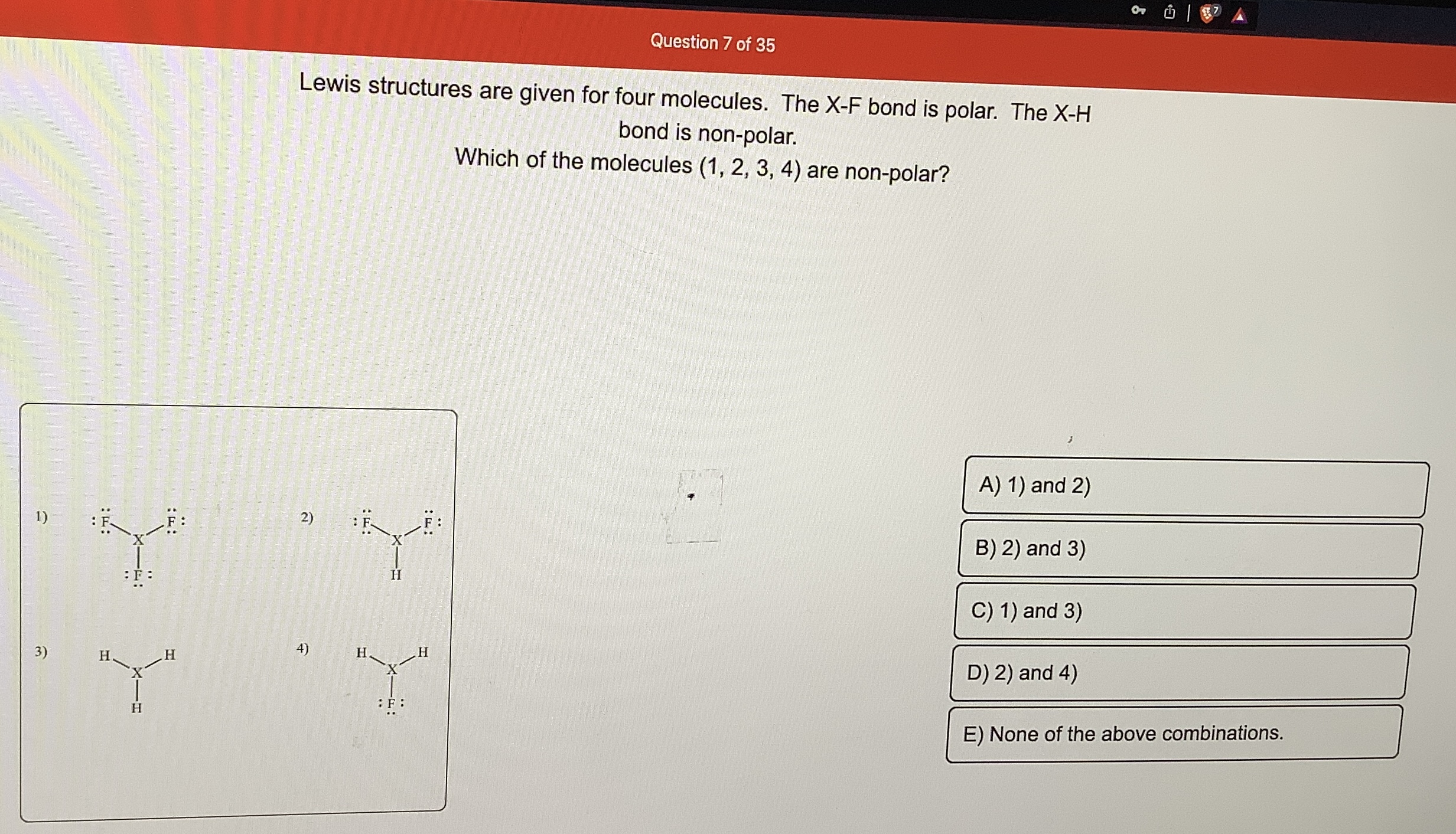 Solved Lewis structures are given for four molecules. The | Chegg.com