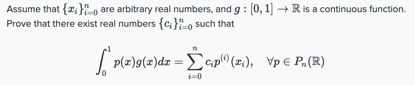 Solved Assume that {x;}}=0 are arbitrary real numbers, and g | Chegg.com