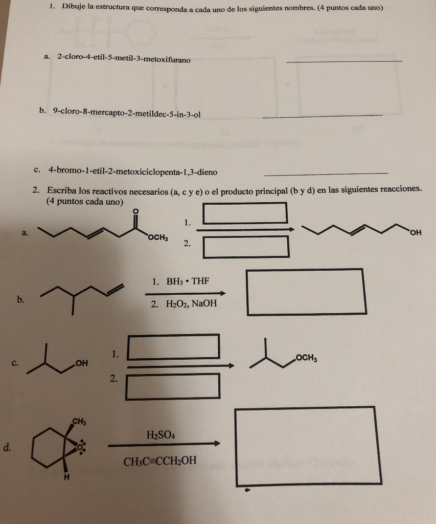 Solved Part 1: Draw the structure Part 2: Write the | Chegg.com