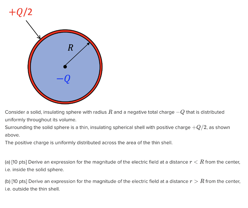 Solved Consider a solid, insulating sphere with radius R and | Chegg.com