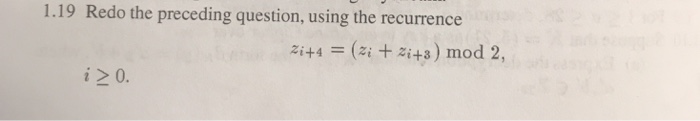 Solved 1.19 Redo the preceding question, using the | Chegg.com