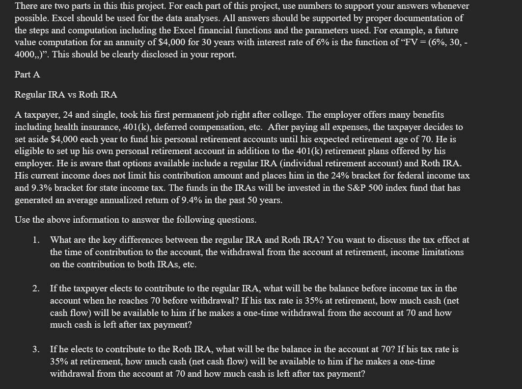 Solved There are two parts in this this project. For each | Chegg.com