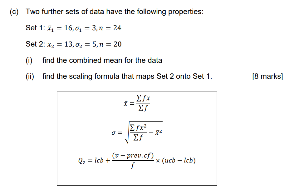 Solved 4. The table summarises the percentage marks obtained | Chegg.com