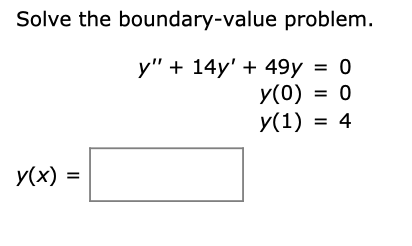 Solved Solve the boundary-value problem. | Chegg.com
