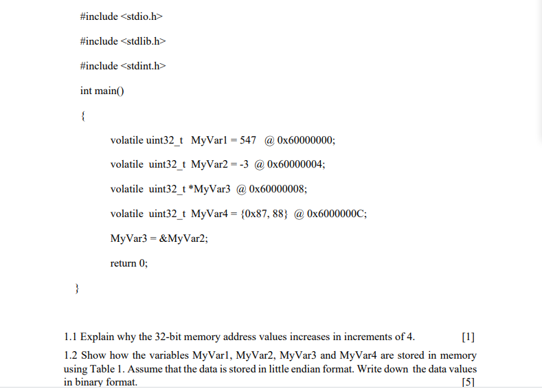 #include #include #include int main() volatile | Chegg.com