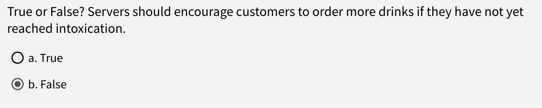 Solved True or False? Servers should encourage customers to | Chegg.com