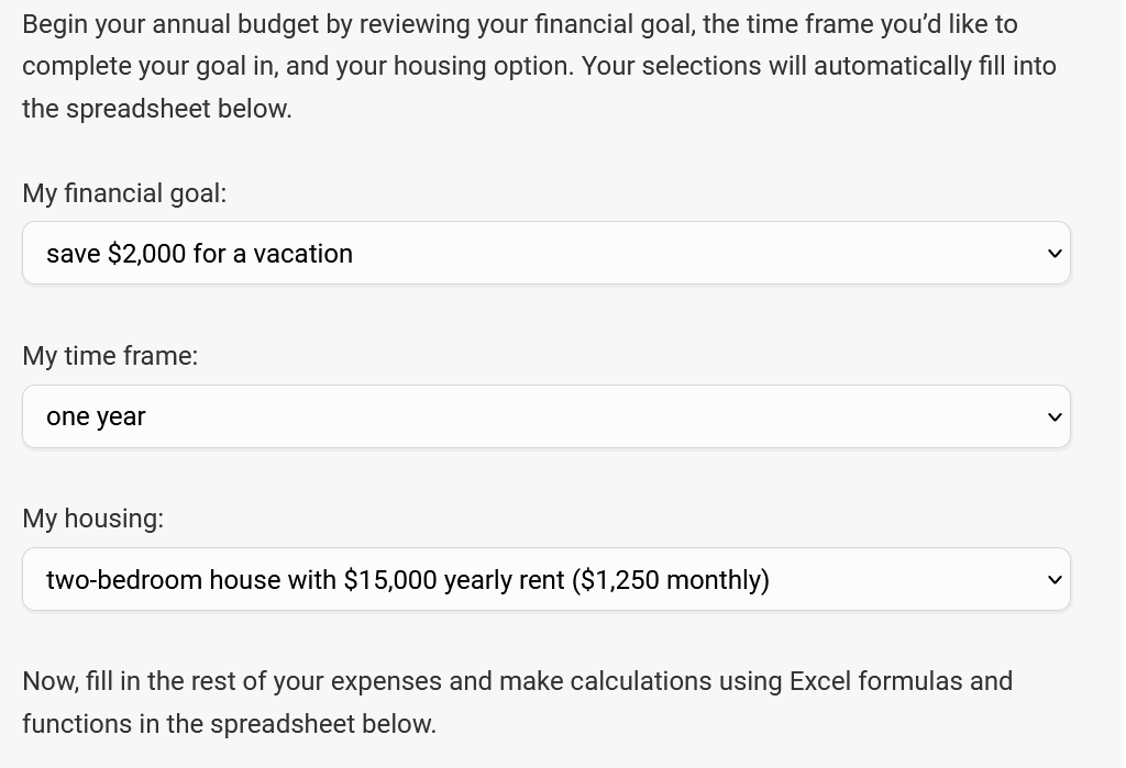 Hello, I need help filling in this practice excel | Chegg.com