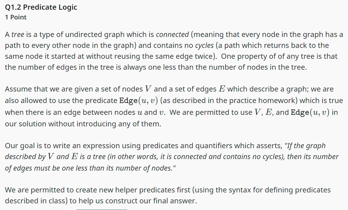 Solved 1 Point A tree is a type of undirected graph which is | Chegg.com