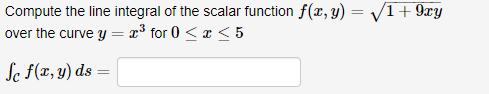 Solved Compute the line integral of the scalar function | Chegg.com