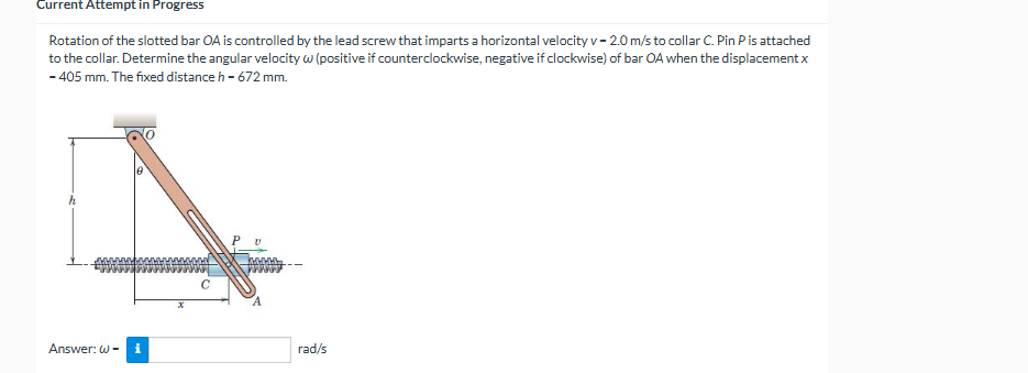 Solved Current Attempt in ProgressRotation of the slotted | Chegg.com