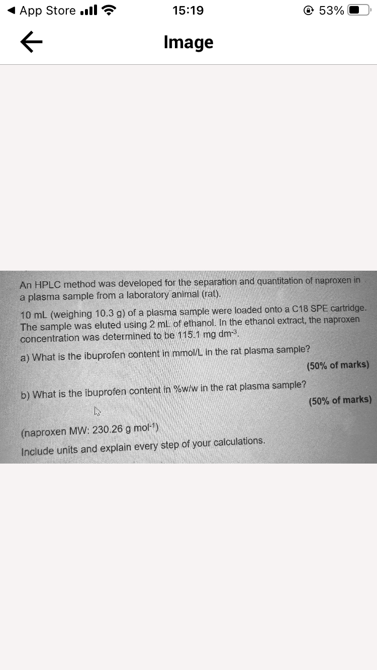 Solved An HPLC method was developed for the separation and | Chegg.com