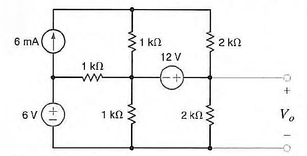 Solved Using mesh analysis, determine the voltage Vo in the | Chegg.com