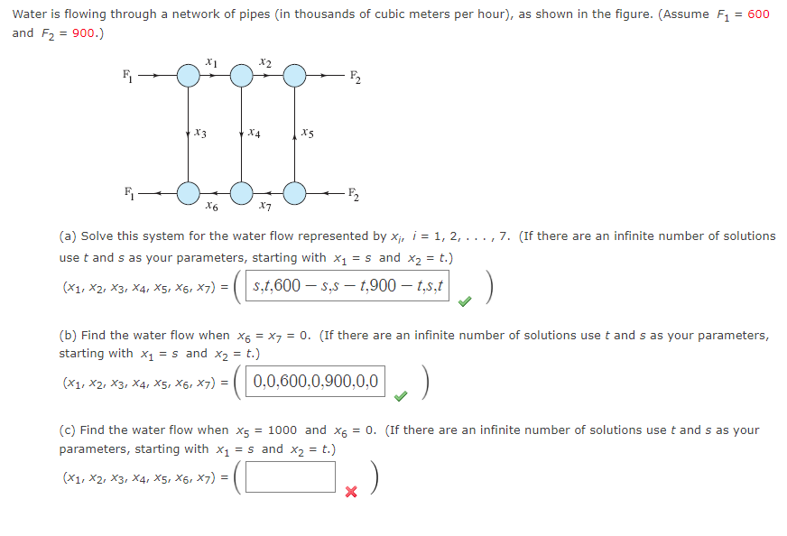 Solved Water is flowing through a network of pipes (in | Chegg.com
