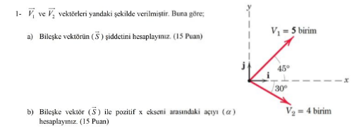 V, and V vectors are given in the figure on the | Chegg.com