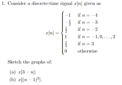 Solved Consider a discrete-time signal x[n] ﻿given | Chegg.com