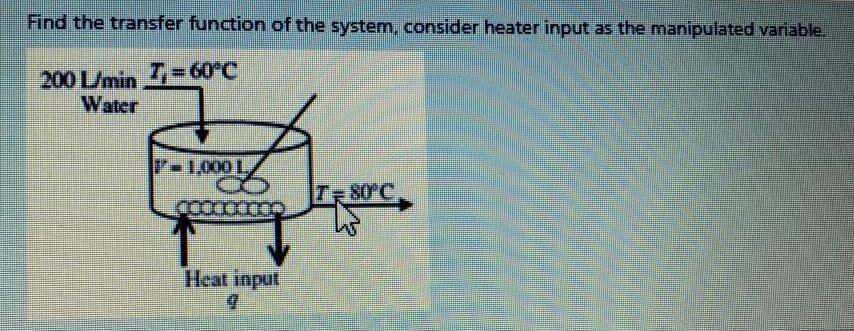 Solved Find the transfer function of the system, consider | Chegg.com