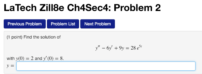 Solved LaTech Zill8e Ch4Sec4: Problem 2 Previous Problem | Chegg.com