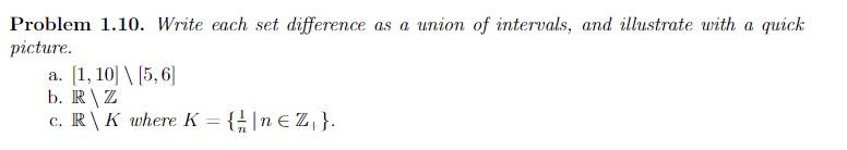 Solved Problem 1.10. ﻿Write each set difference as a union | Chegg.com