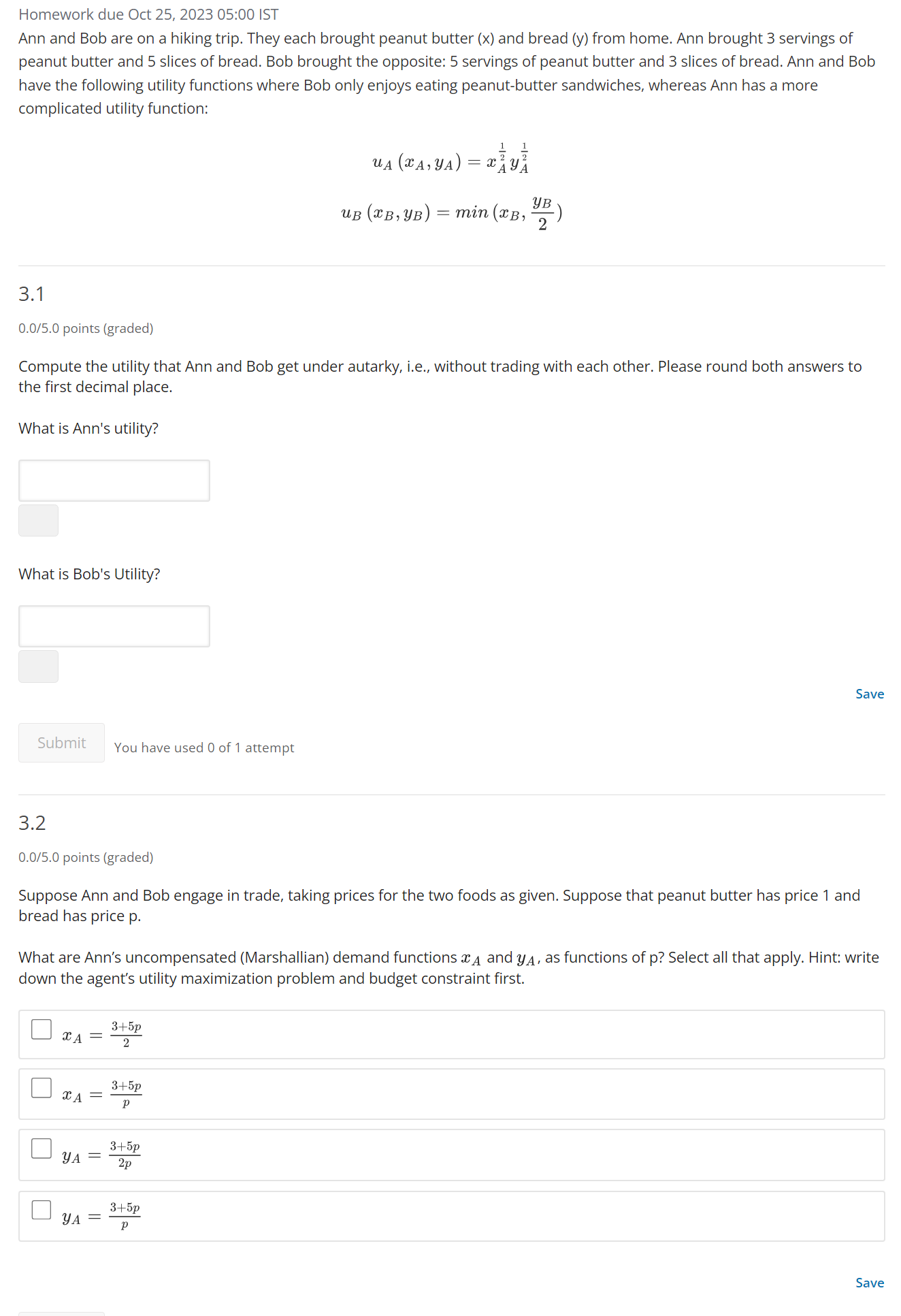 Solved 3.3 0.0/5.0 points (graded) Continuing with question | Chegg.com