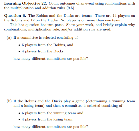 Solved Learning Objective 22. Count outcomes of an event | Chegg.com