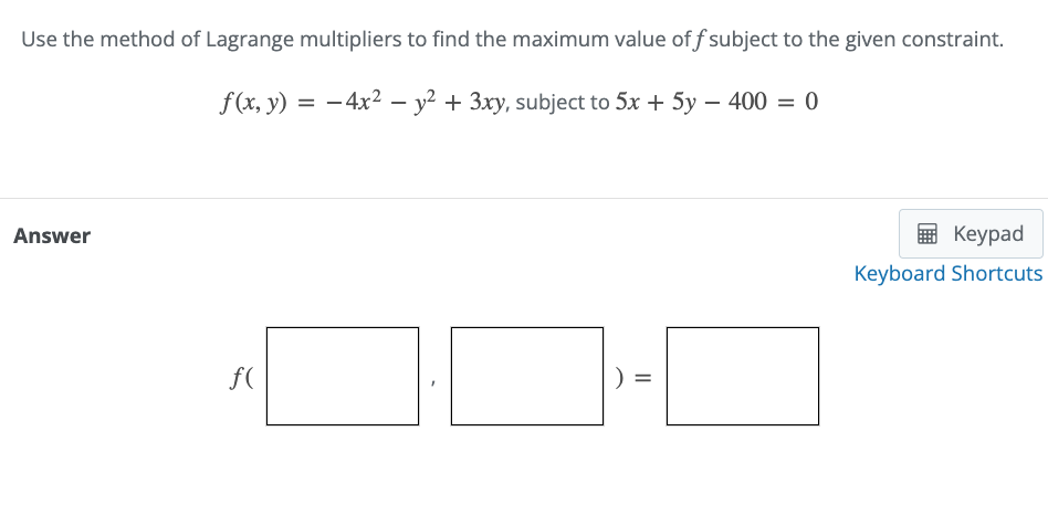 Solved Use the method of Lagrange multipliers to find the | Chegg.com