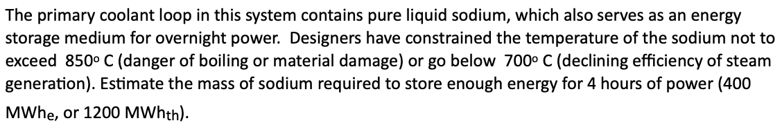 The primary coolant loop in this system contains pure | Chegg.com