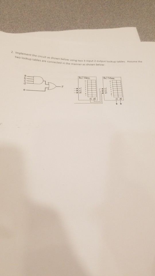 Solved nt the circuit as shown below using two 3-input 2 | Chegg.com