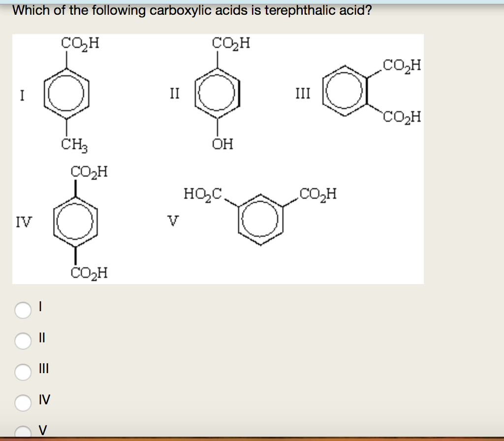 Solved Which of the following carboxylic acids is | Chegg.com