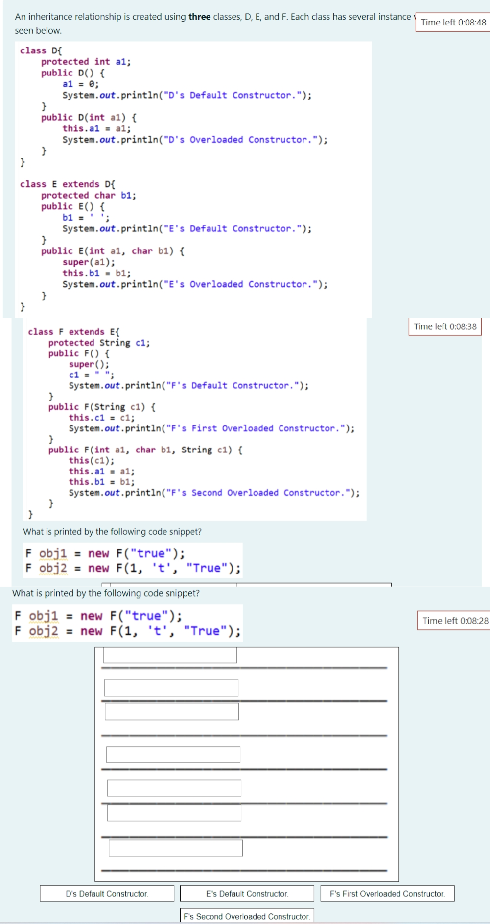 Solved An inheritance relationship is created using three | Chegg.com