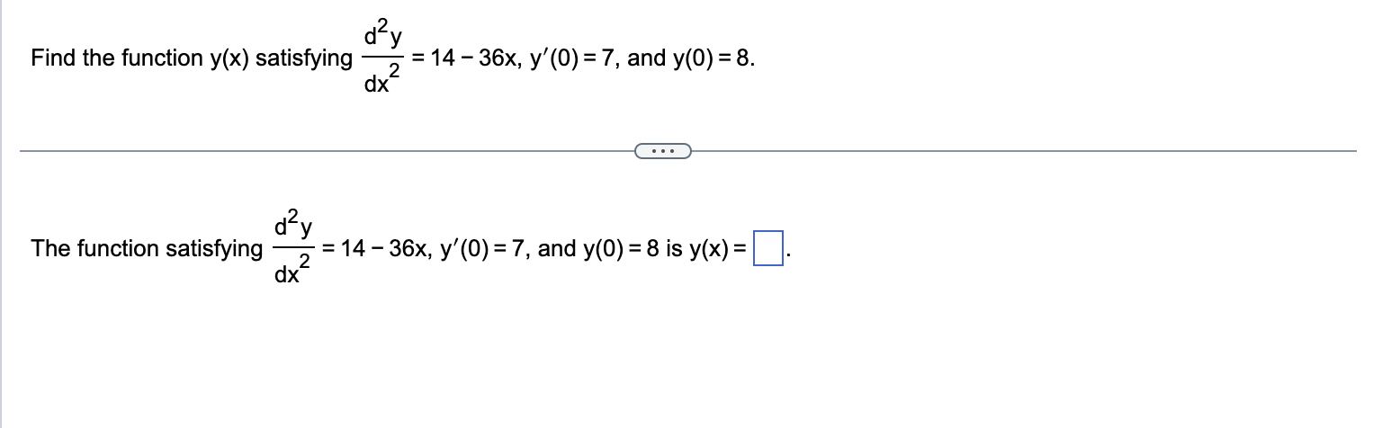 Solved Find the function y(x) satisfying | Chegg.com