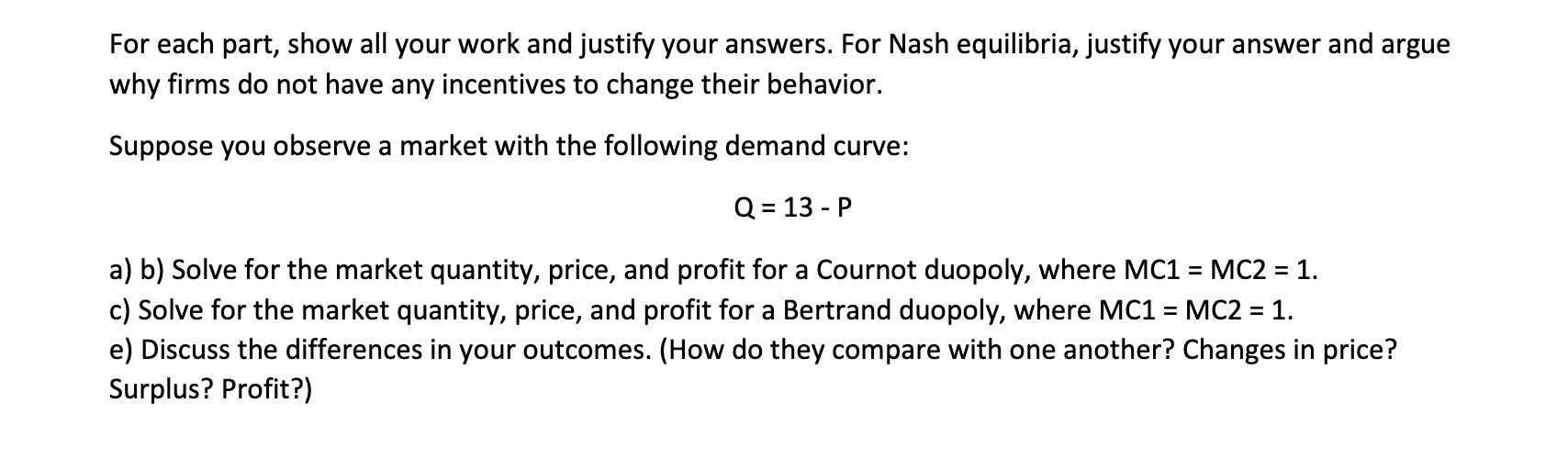 Solved For each part, show all your work and justify | Chegg.com