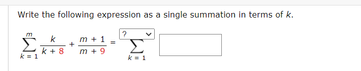 Solved Write the following expression as a single summation | Chegg.com