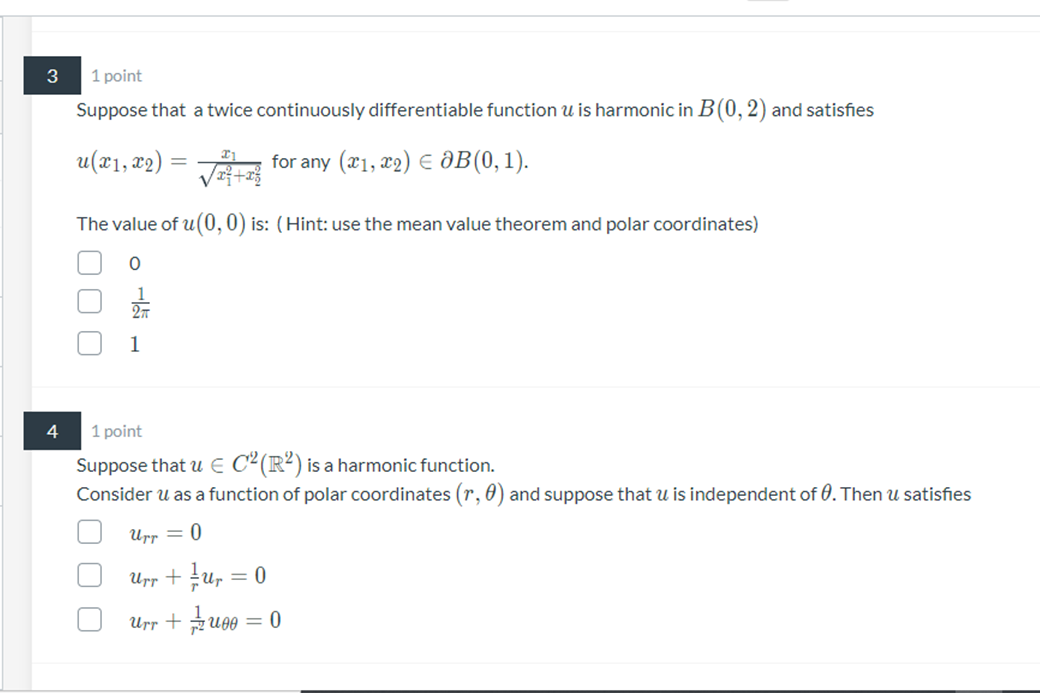 Solved 3 1 point Suppose that a twice continuously | Chegg.com