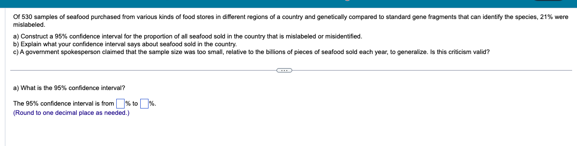 Solved mislabeled. a) Construct a 95\% confidence interval | Chegg.com
