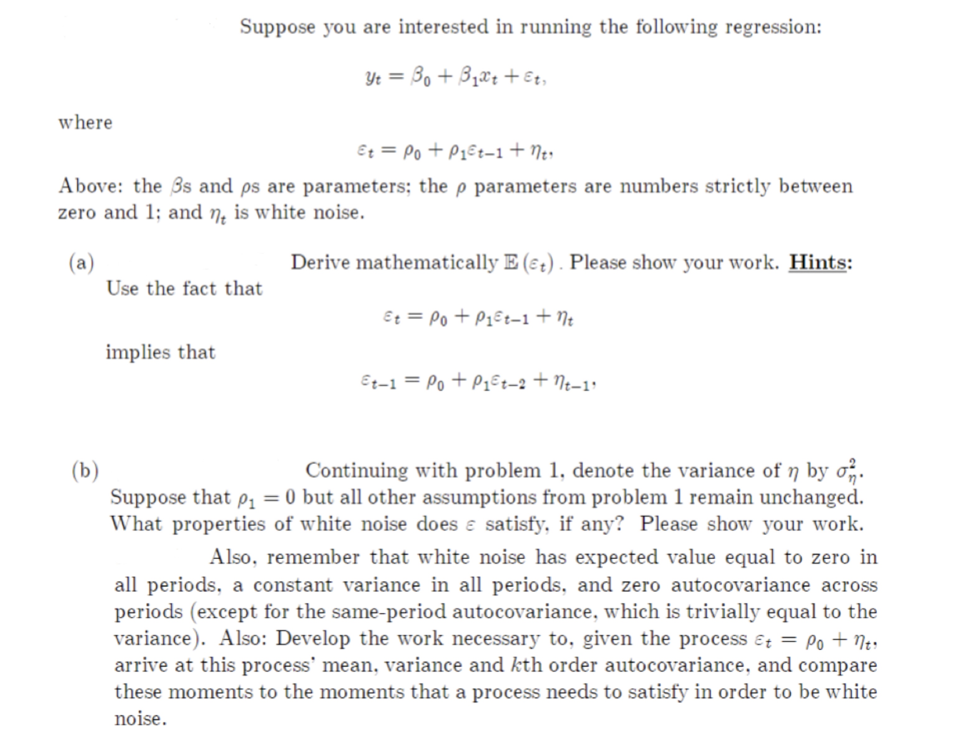Solved Suppose you are interested in running the following | Chegg.com