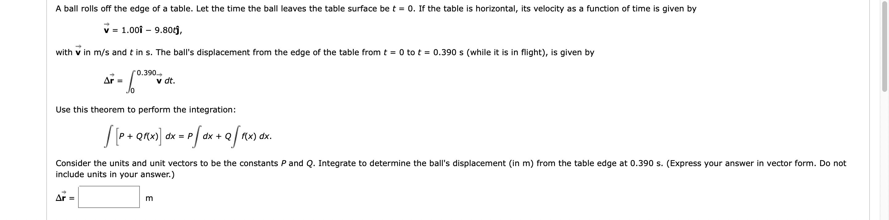 Solved A ball rolls off the edge of a table. Let the time | Chegg.com