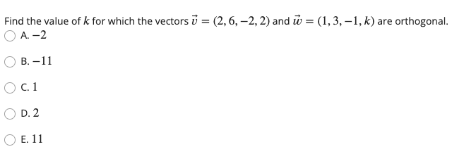 Solved Find the value of k for which the vectors | Chegg.com